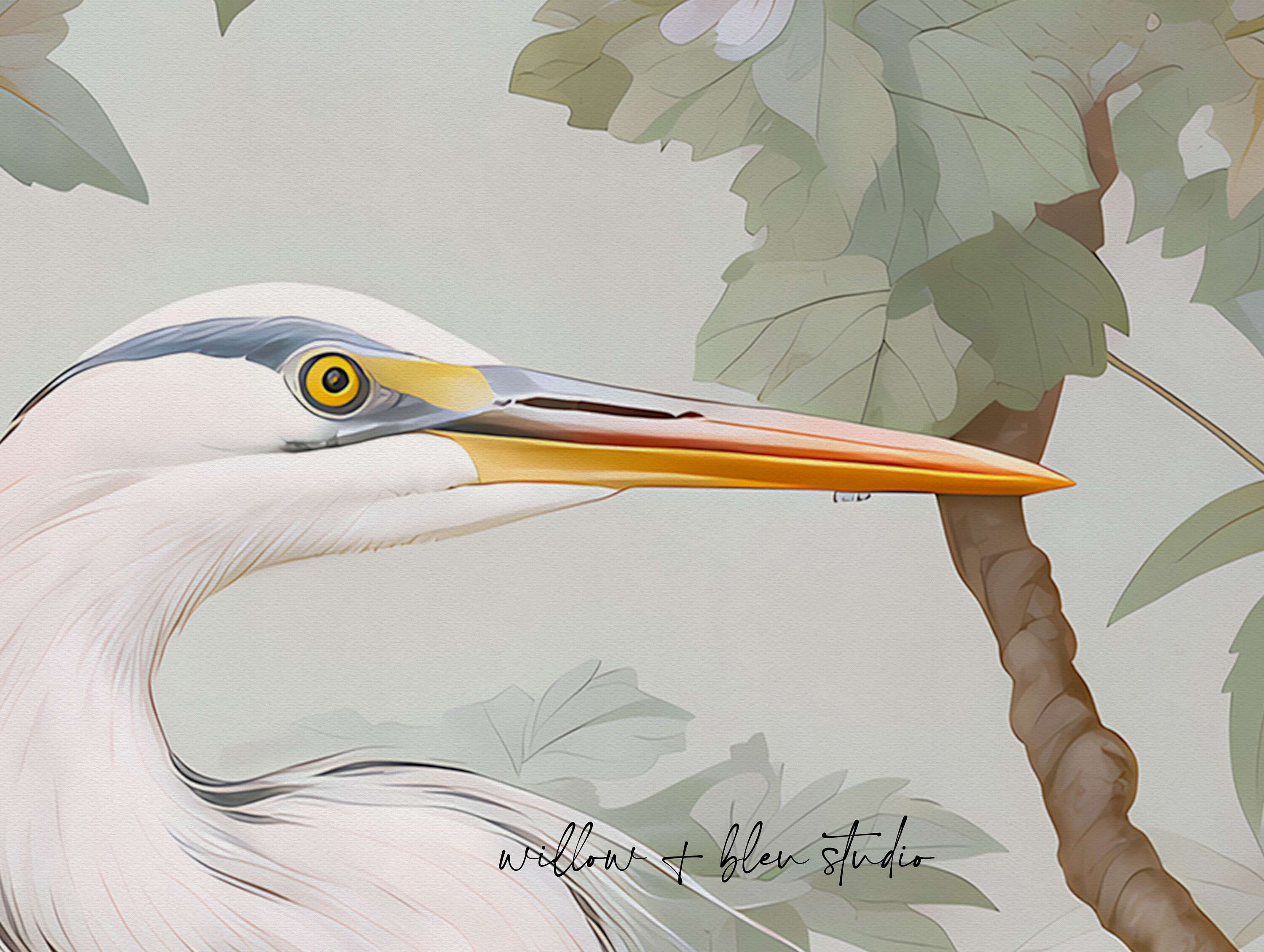 Printable Rococo Chinoiserie Wall Art William Morris Blue Heron Print ...