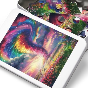 Rainbow Colored Tornado Jigsaw Puzzle (30, 110, 252, 500,1000-piece) - Etsy
