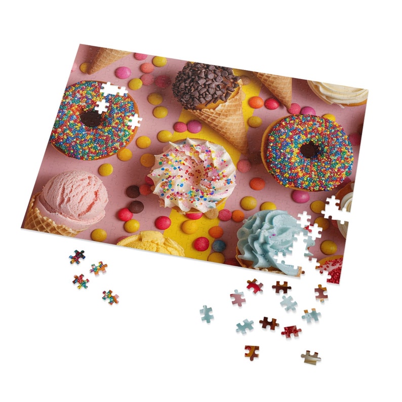 Party Time With Ice Cream, Doughnuts and Cupcakes Jigsaw Puzzle (30 ...