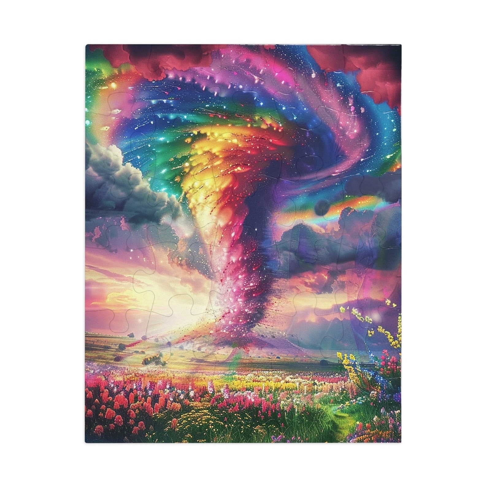 Rainbow Colored Tornado Jigsaw Puzzle (30, 110, 252, 500,1000-piece) - Etsy