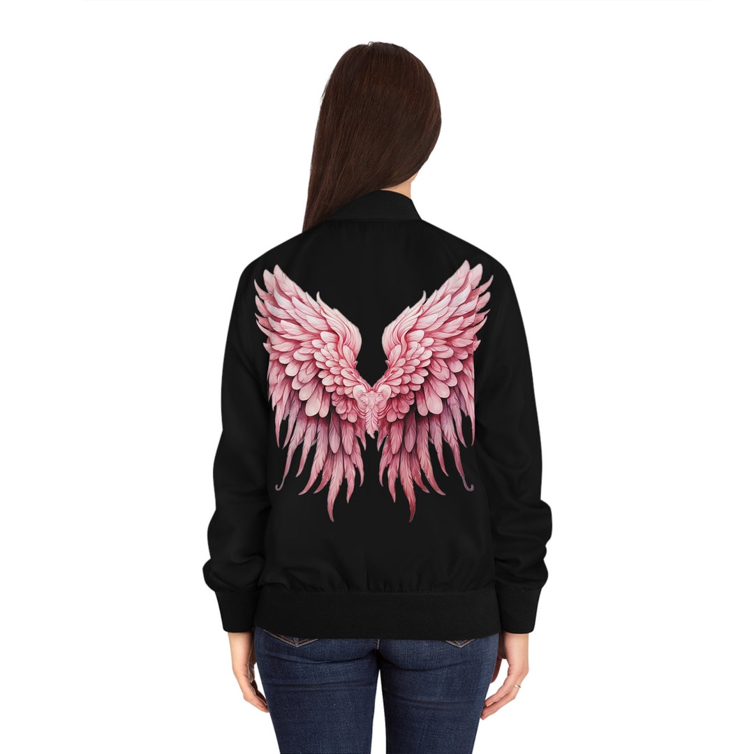 Pink Angel Wings Women's Bomber Jacket - Etsy