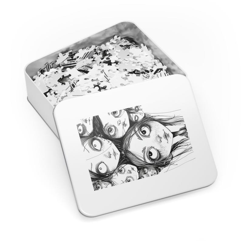 Black and White Multiple Personality Drawing Jigsaw Puzzle (30, 110 ...