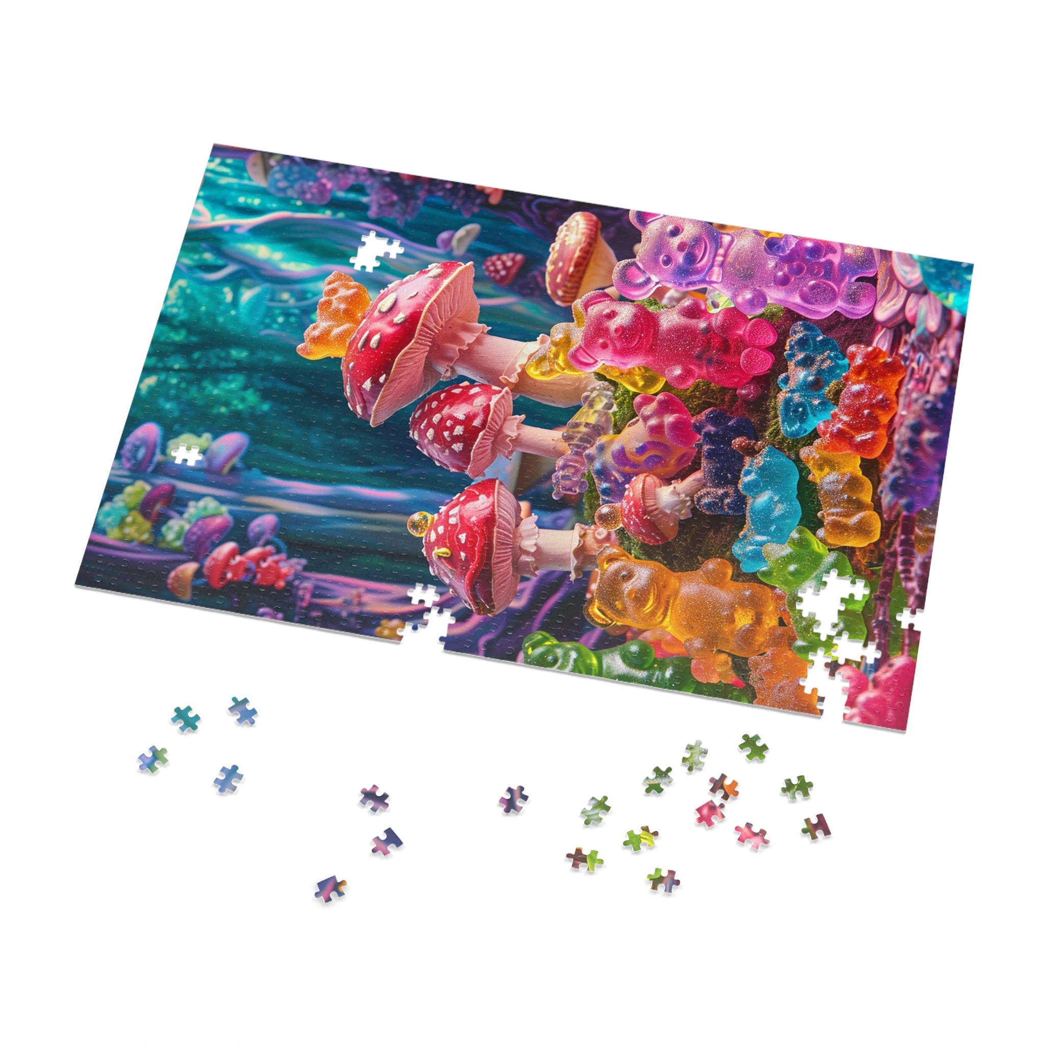 Mystical Gummy Bears and Mushrooms Jigsaw Puzzle 30, 110, 252, 500,1000 ...