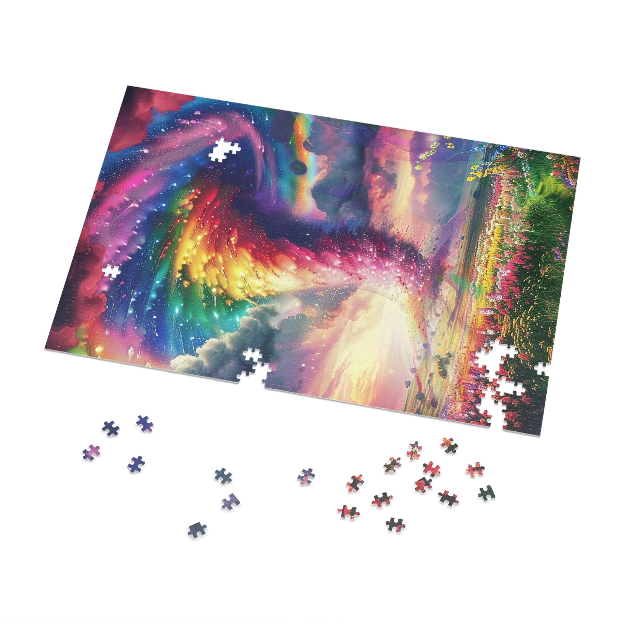 Rainbow Colored Tornado Jigsaw Puzzle (30, 110, 252, 500,1000-piece) - Etsy