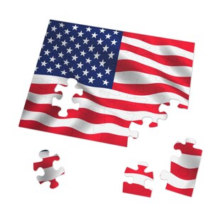United State of America Flag Waving Jigsaw Puzzle (30, 110, 252, 500 ...