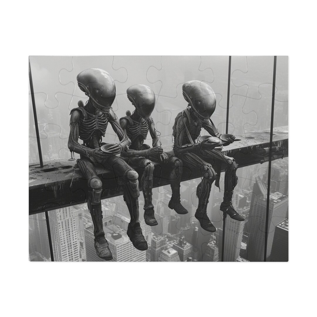 Lunch Atop a Skyscraper Aliens Jigsaw Puzzle 30, 110, 252, 500,1000 ...