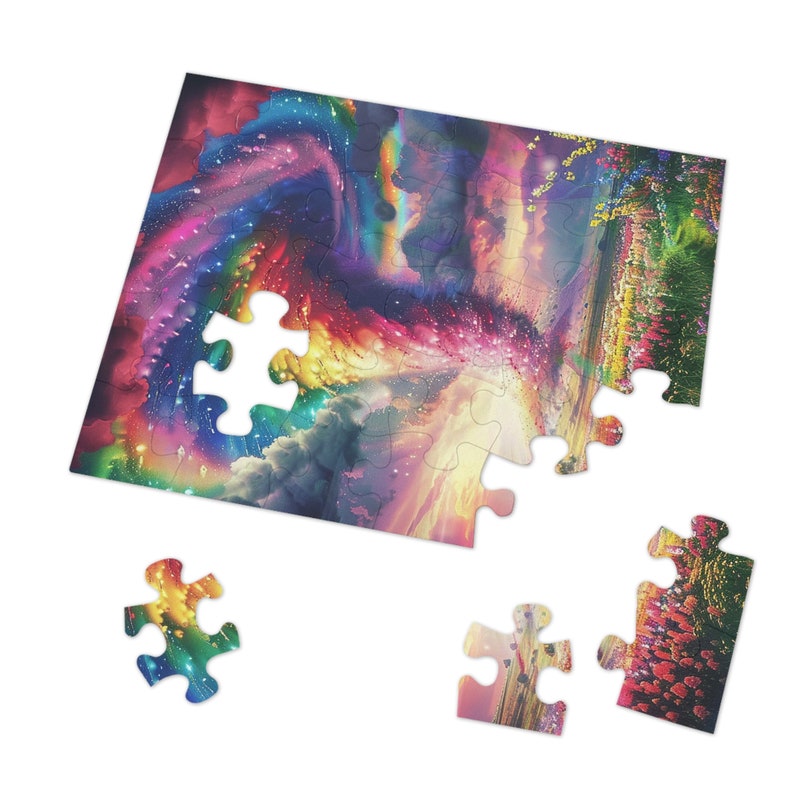 Rainbow Colored Tornado Jigsaw Puzzle (30, 110, 252, 500,1000-piece) - Etsy