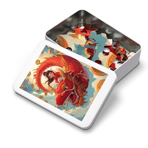 Riding the Red Chinese Dragon Jigsaw Puzzle (30, 110, 252, 500,1000 ...