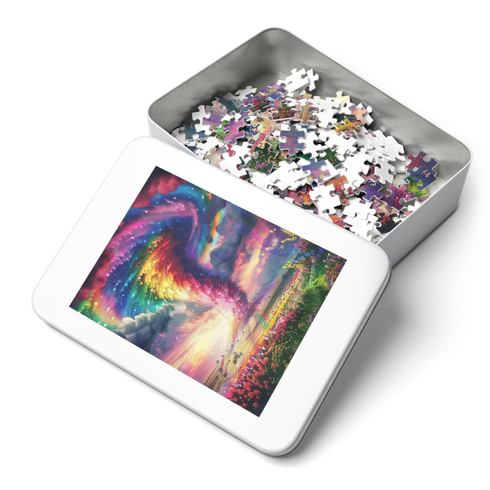 Rainbow Colored Tornado Jigsaw Puzzle (30, 110, 252, 500,1000-piece) - Etsy