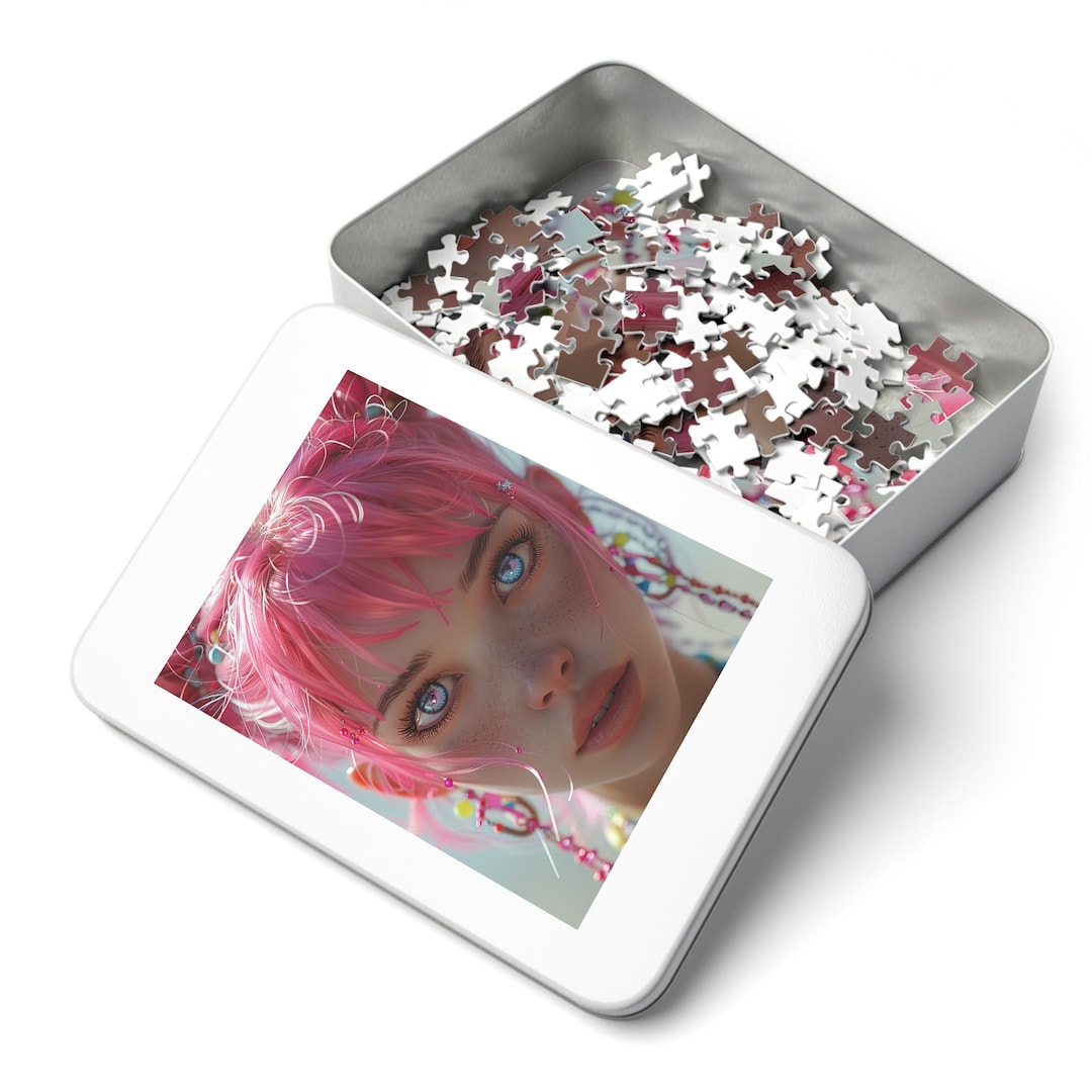 Pink Haired Anime Girl Jigsaw Puzzle 30, 110, 252, 500,1000-piece - Etsy