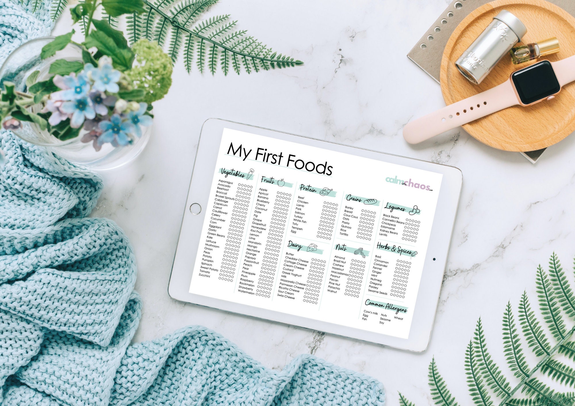 Baby's First Foods Tracker Printable PDF - Etsy