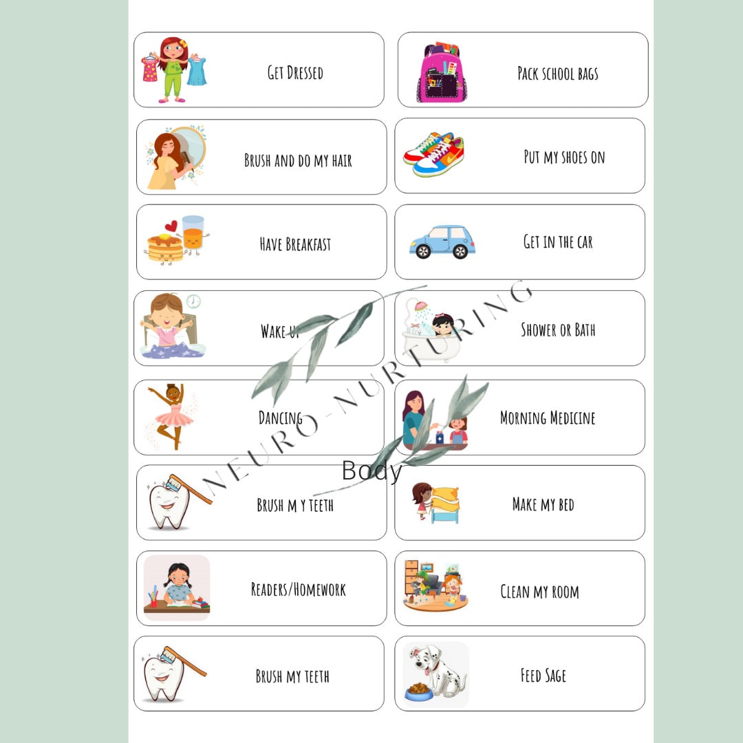 Editable Routine Cards - Etsy