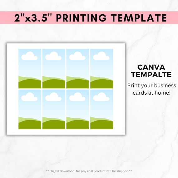 Business Card Sheet Template