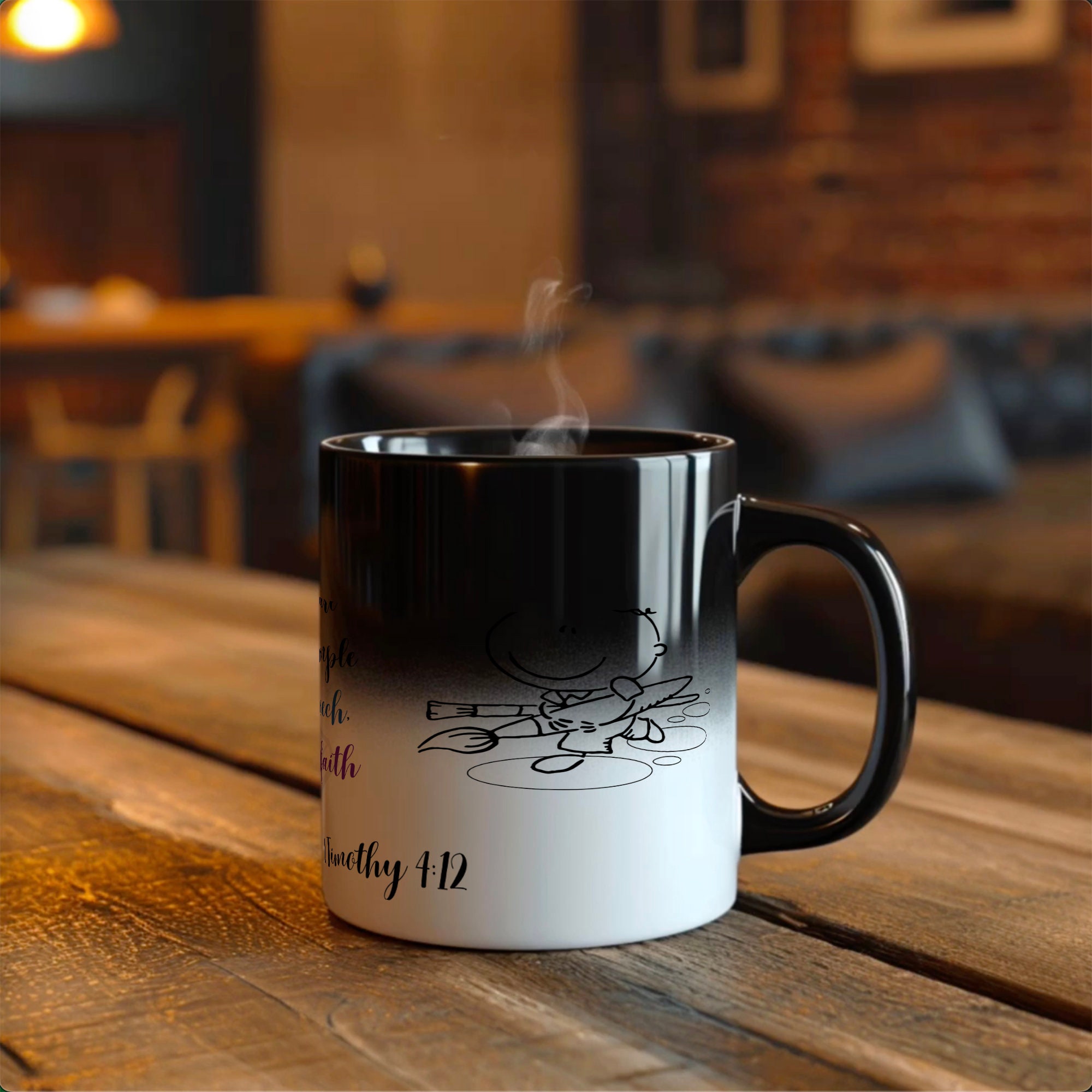 Custom Bible Verse Magic Mug Color Changing Mug Hidden Message Reveal ...