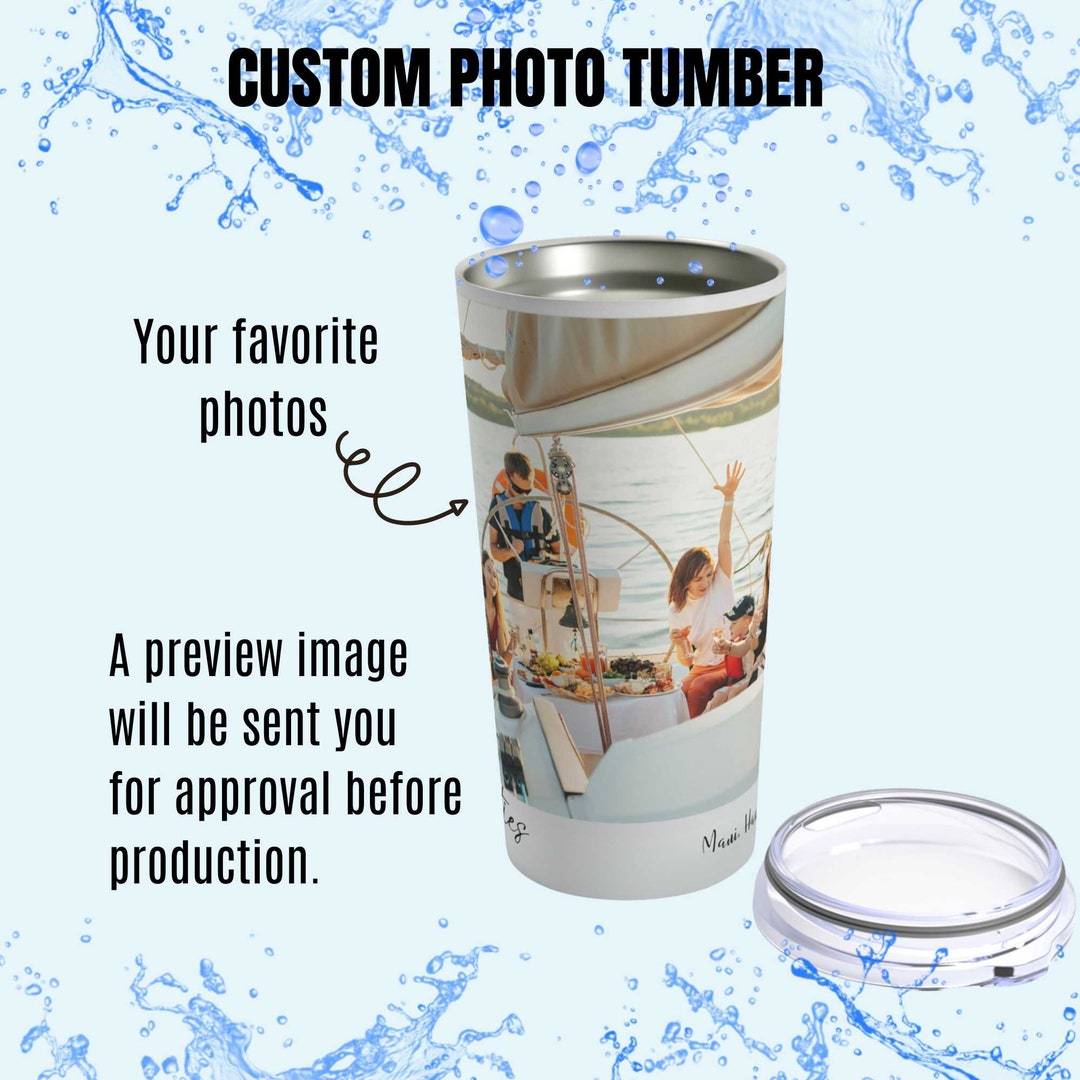 Custom Photo Tumbler Personalized Gift Coffee Tumbler With Photo 20oz ...