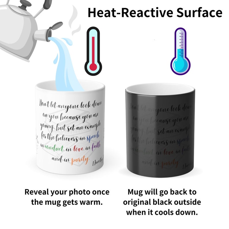 Custom Bible Verse Magic Mug Color Changing Mug Hidden Message Reveal ...