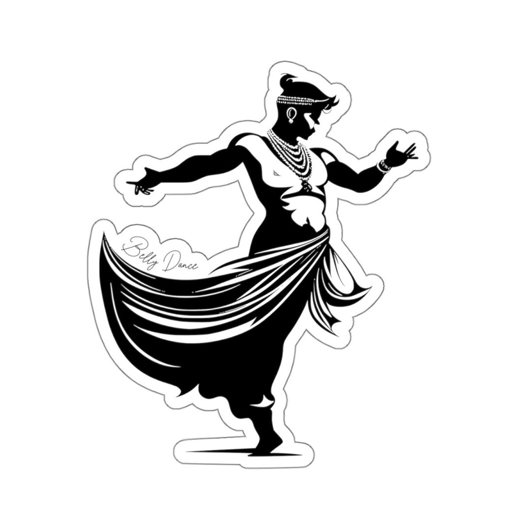 Belly Dance Vinyl Silhouette Sticker Flowing Dancing Decor Sticky ...