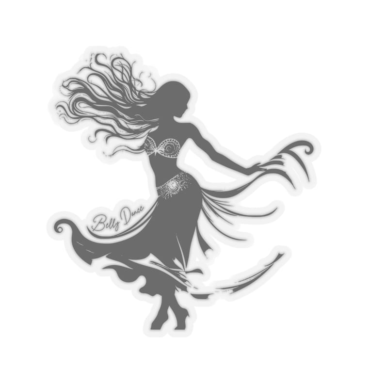 Belly Dance Vinyl Silhouette Sticker Flowing Dancing Decor Sticky ...