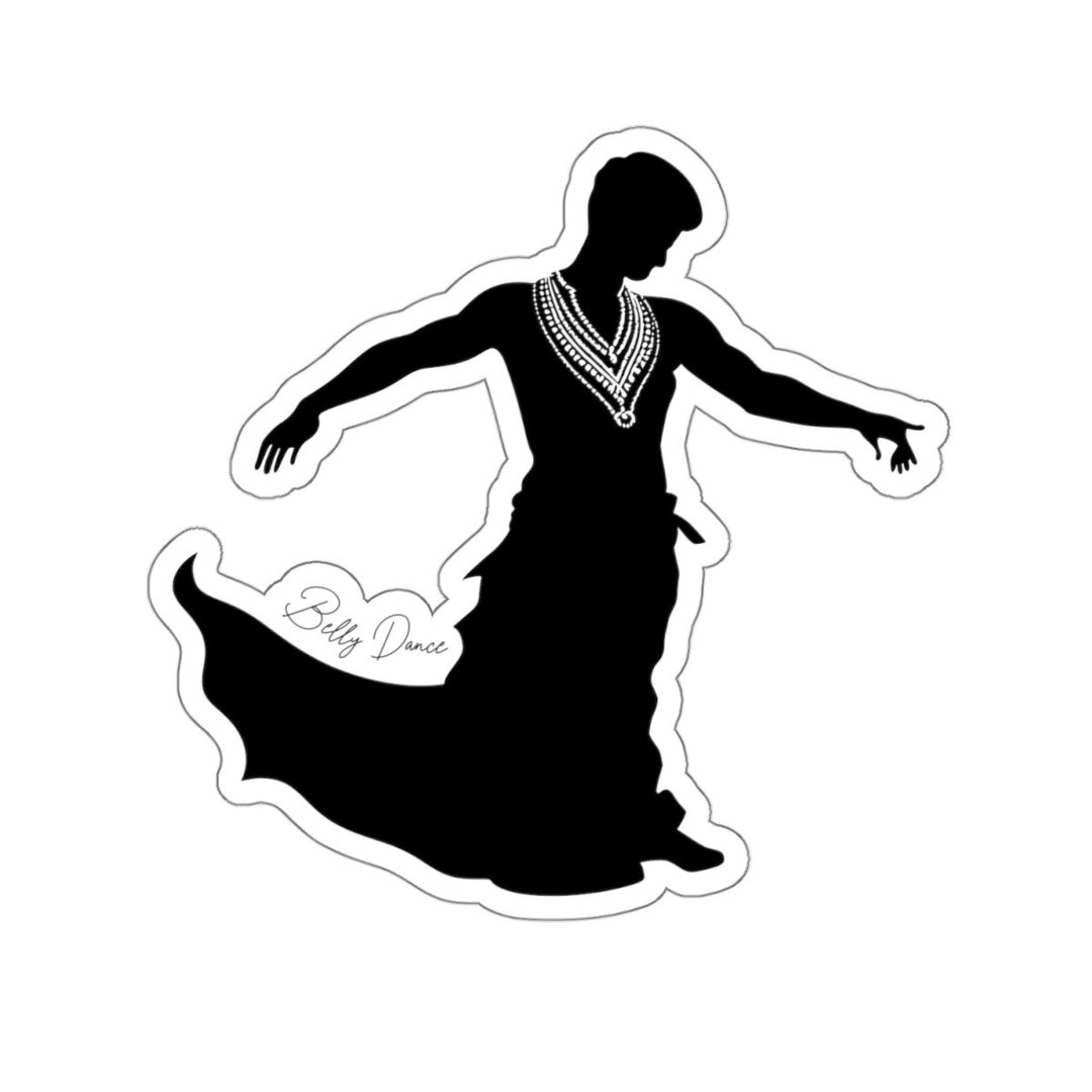 Belly Dance Vinyl Silhouette Sticker Flowing Dancing Decor Sticky ...