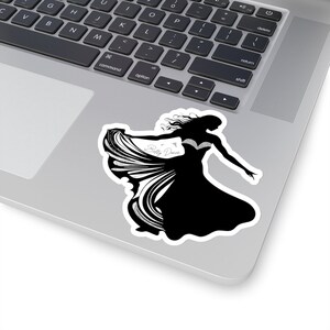 Belly Dance Vinyl Silhouette Sticker Flowing Dancing Decor Sticky ...