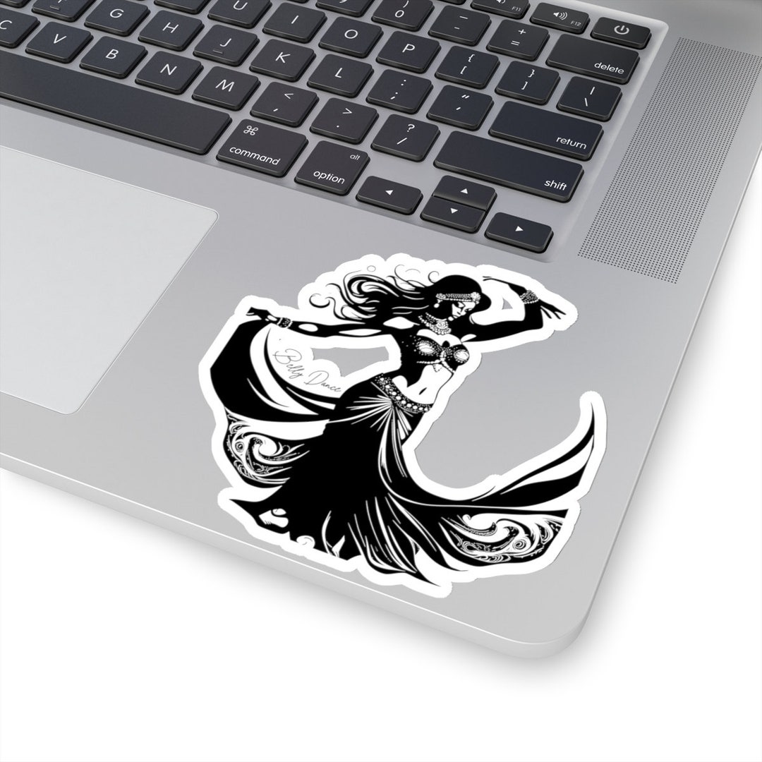 Belly Dance Vinyl Silhouette Sticker Flowing Dancing Decor Sticky ...