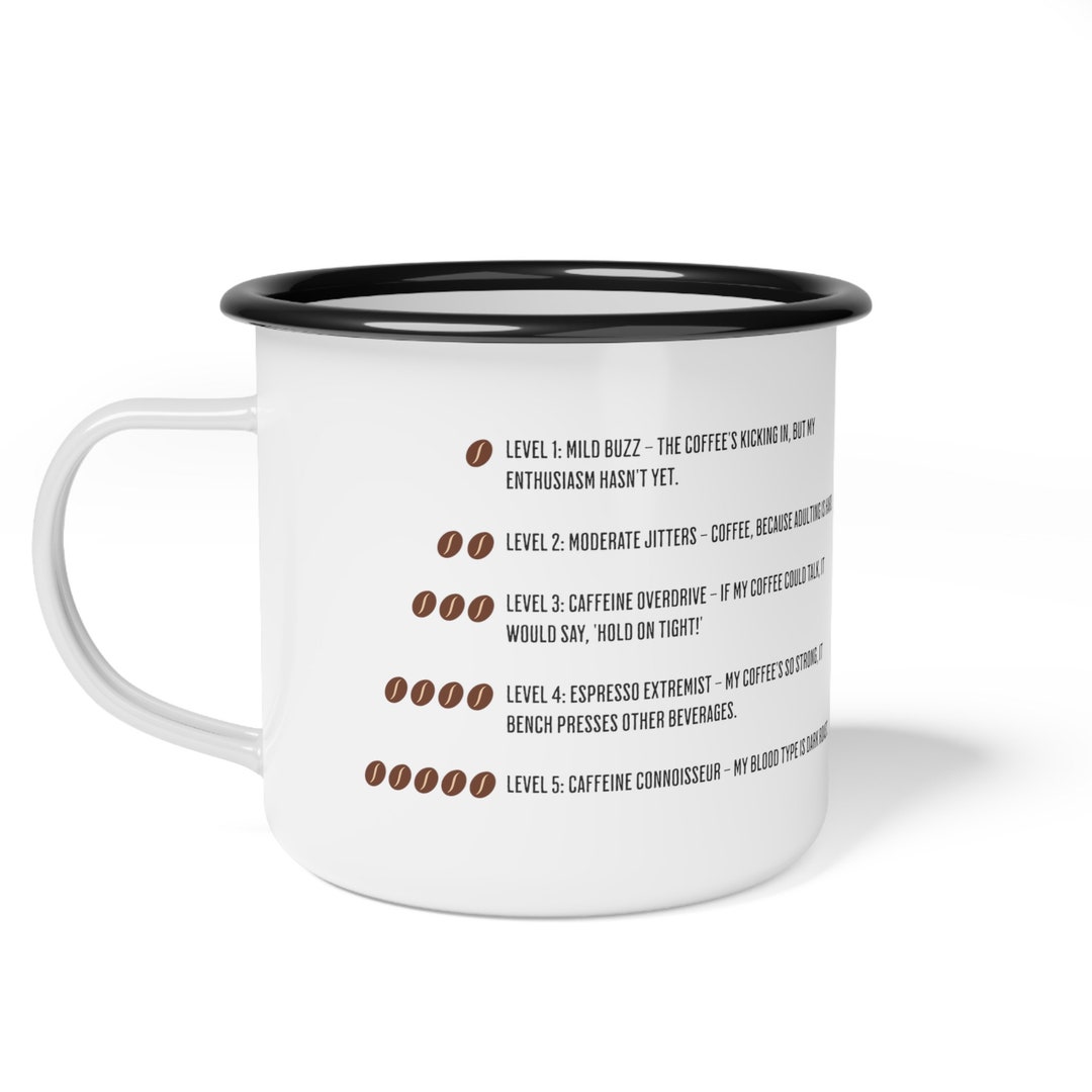 Brewmaster's Bliss: 5 Levels of Coffee Strength Funny Mug - Right ...