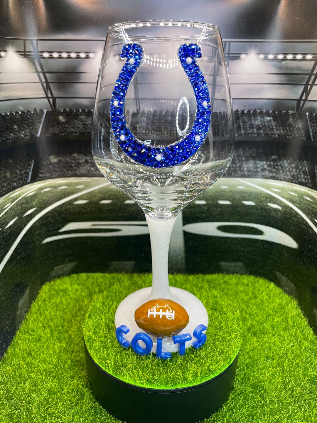 Colts | Football | Customizable | Wine Glass | Team Spirit | Display ...