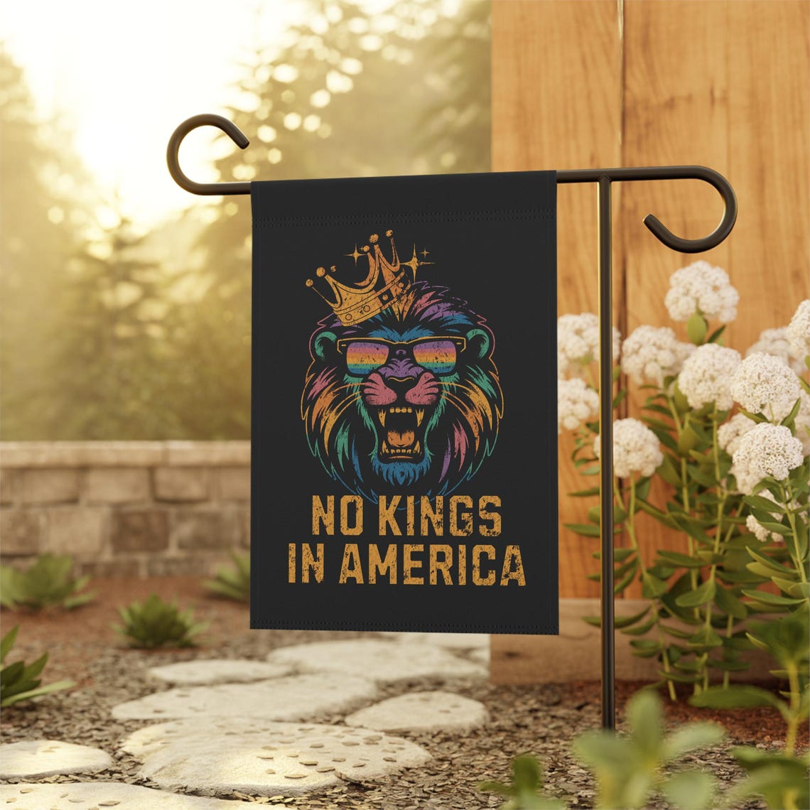 No Kings in America Yard Sign, Anti-trump, Protest Yard Sign, Democracy ...