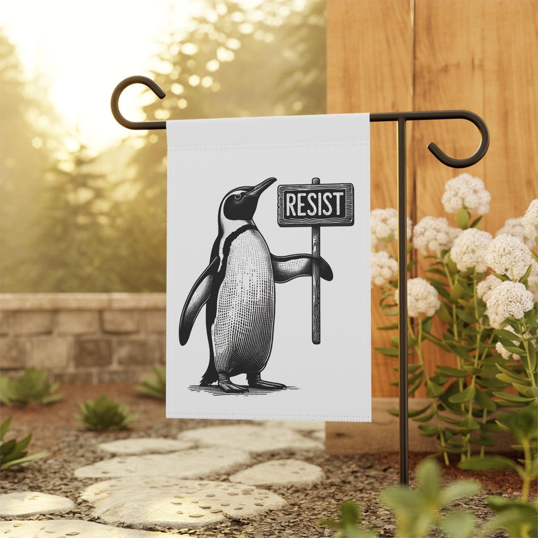 Penguin Resist Tariffs and Taxes Yard Sign for Outdoor, House Decor ...