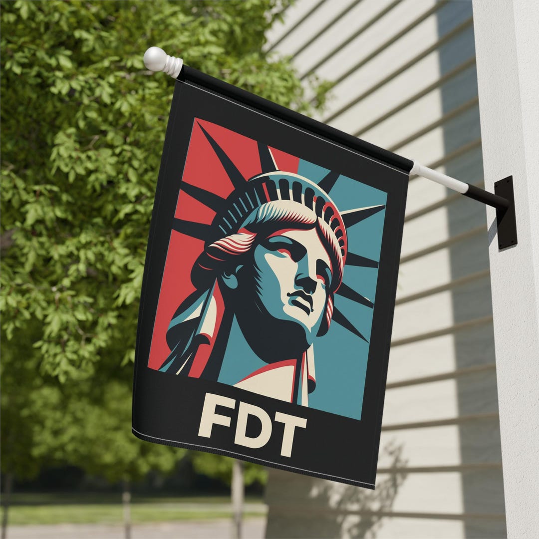 FDT Yard Banner, Liberty and Justice for All House Flag, Liberal Yard ...