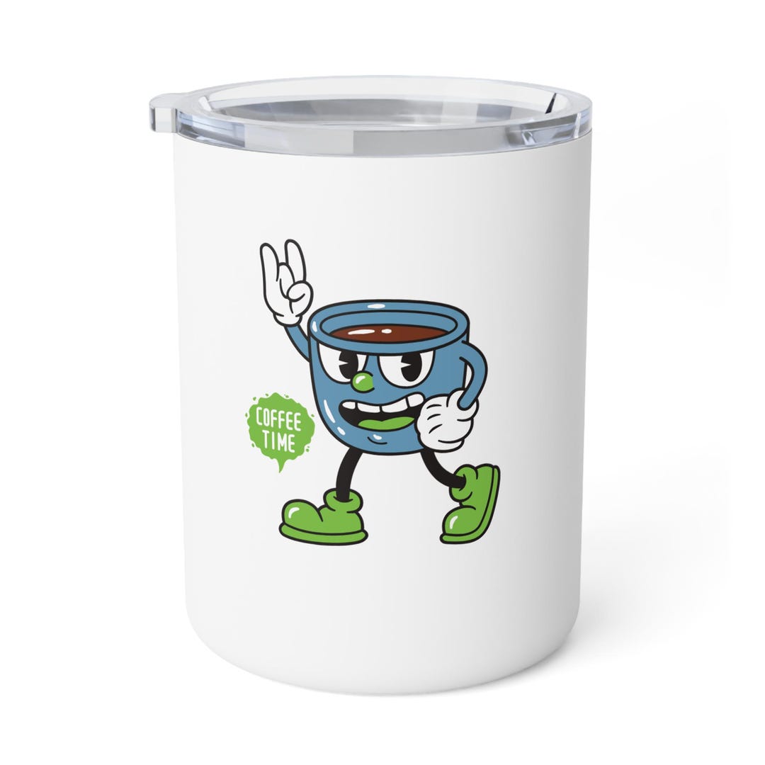 Coffee Time Insulated Mug, Fun Drinkware - Etsy