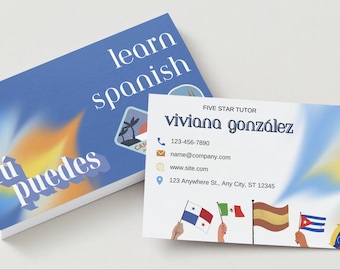 Tutoring Business Card Template - Etsy