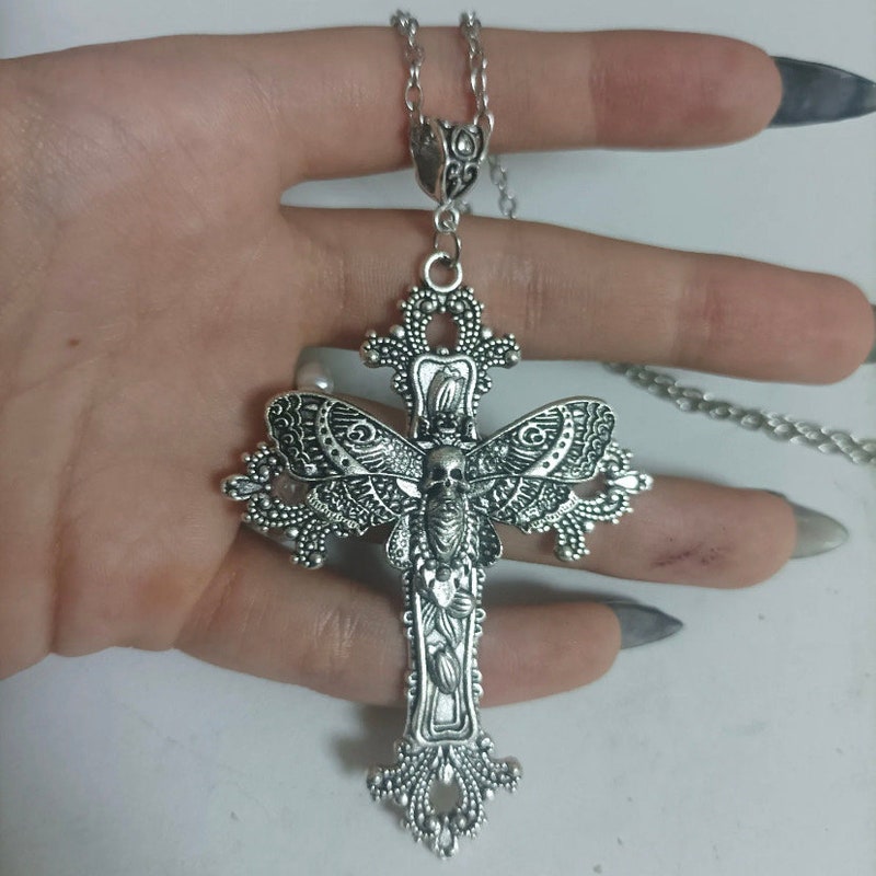 Y2k Gothic Cross Necklace - Etsy