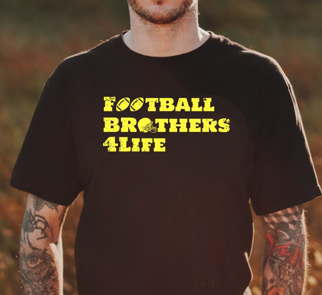 Football Brothers With Footballs and Helmets Adult T-shirt - Etsy