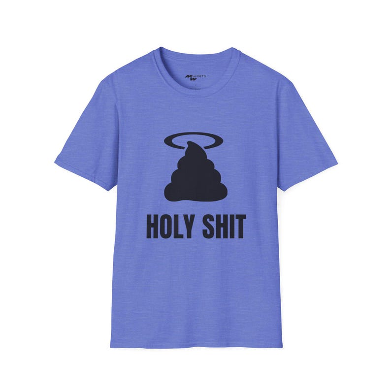 Holy Shit/ Poop Symbol With Halo T-shirt/ Unisex Softstyle T-shirt - Etsy