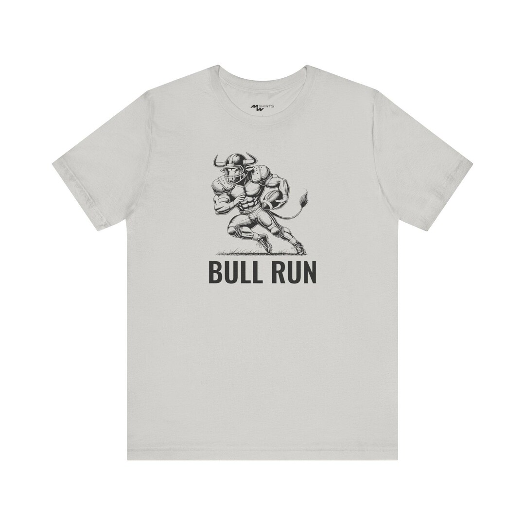 Bull Run/ Engraving-style Football Bull T-shirt - Etsy
