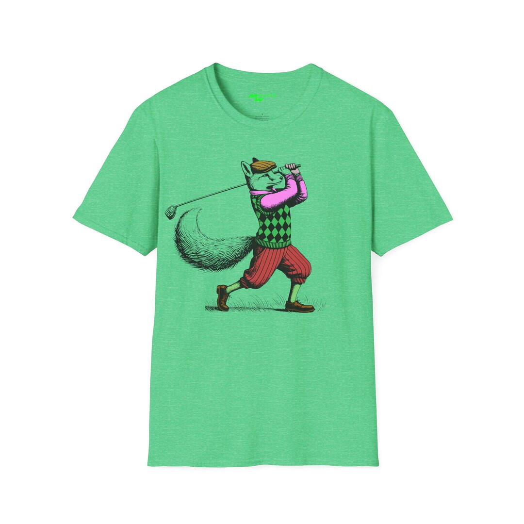 Thinking Out of Tee Box, Playful Golfing Fox T-shirt - Etsy