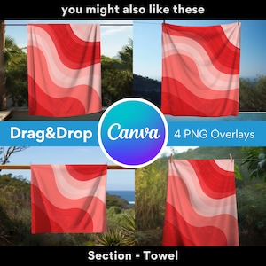 4 Towel in the Pool Mockups, Towel Mockup, Towel Mockups, Drag and Drop ...