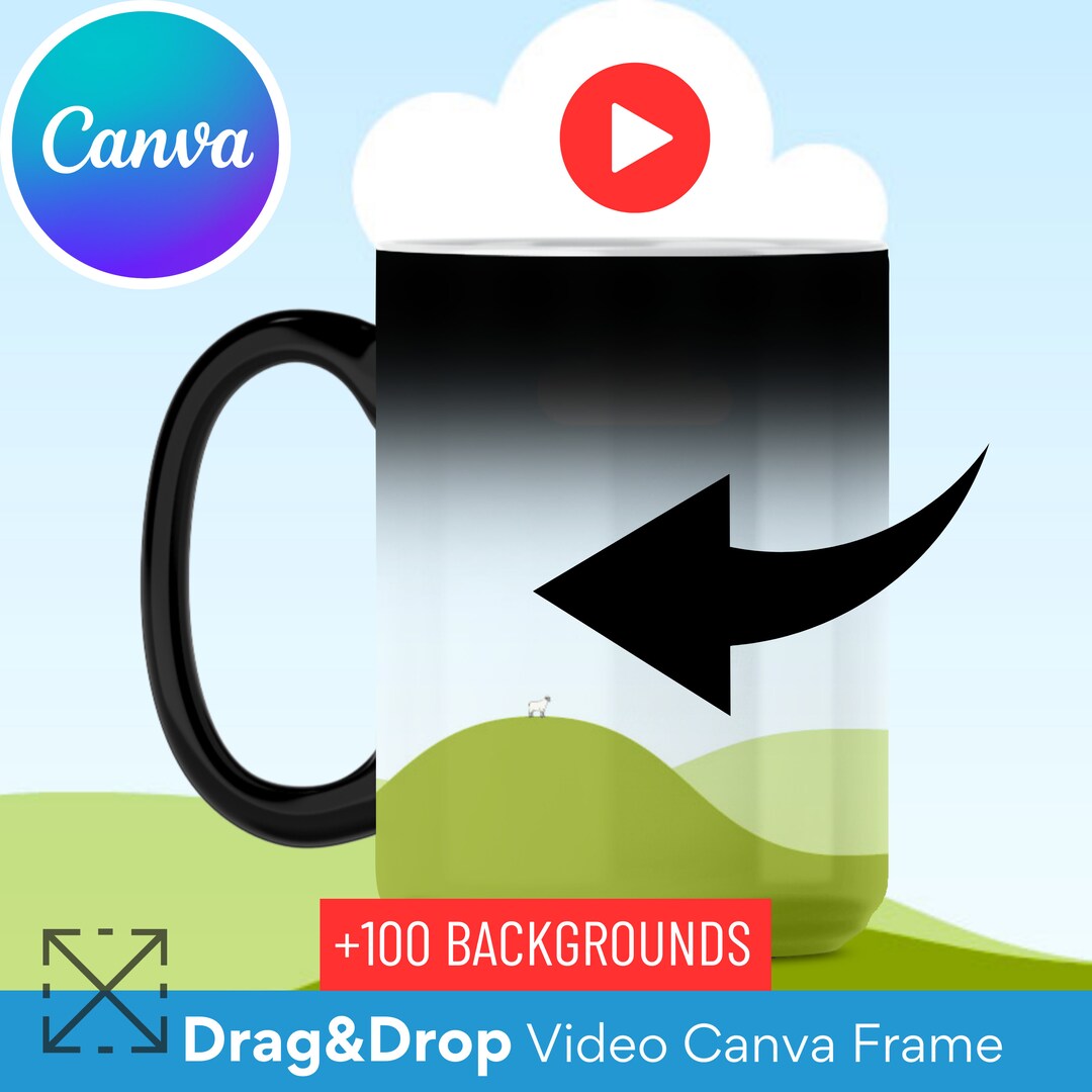 Spinning 15oz Magic Mug Mockup Change Background, Spinning Mug Mockup ...