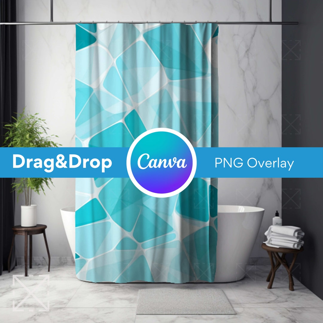 Shower Curtain Mockup, Curtain Mockup, Curtain Mockups, Drag and Drop ...