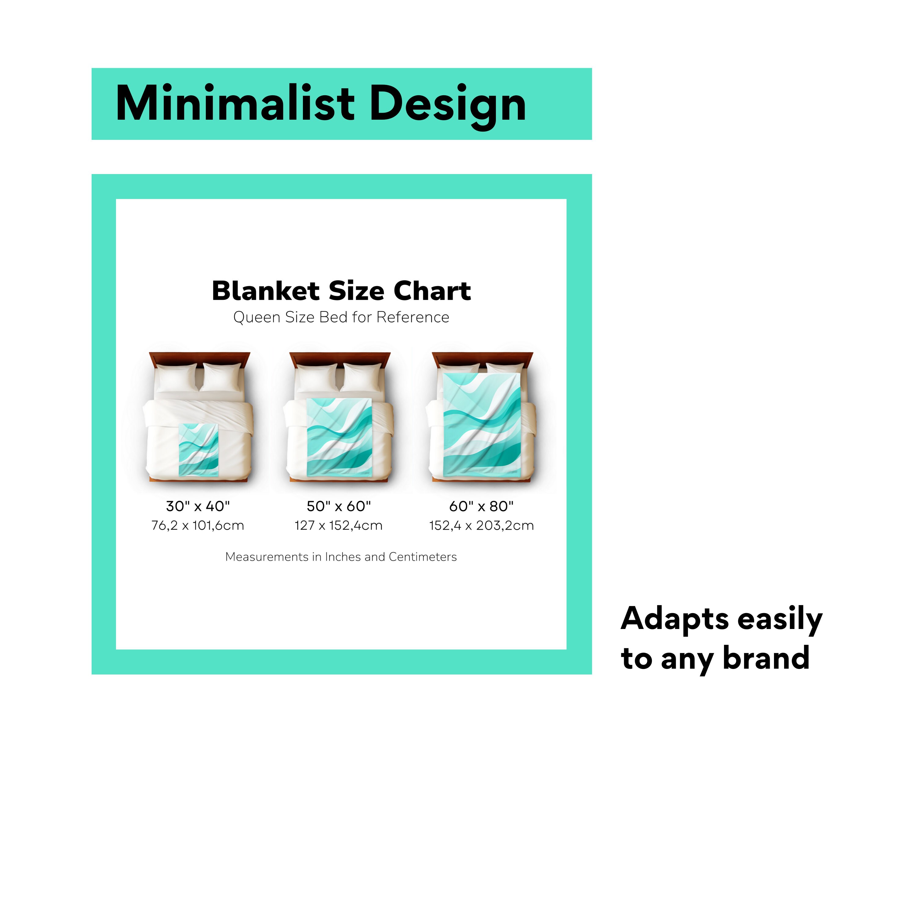 Blanket Size Chart Mockup 3 in 1 Blanket Size Chart Blanket - Etsy ...