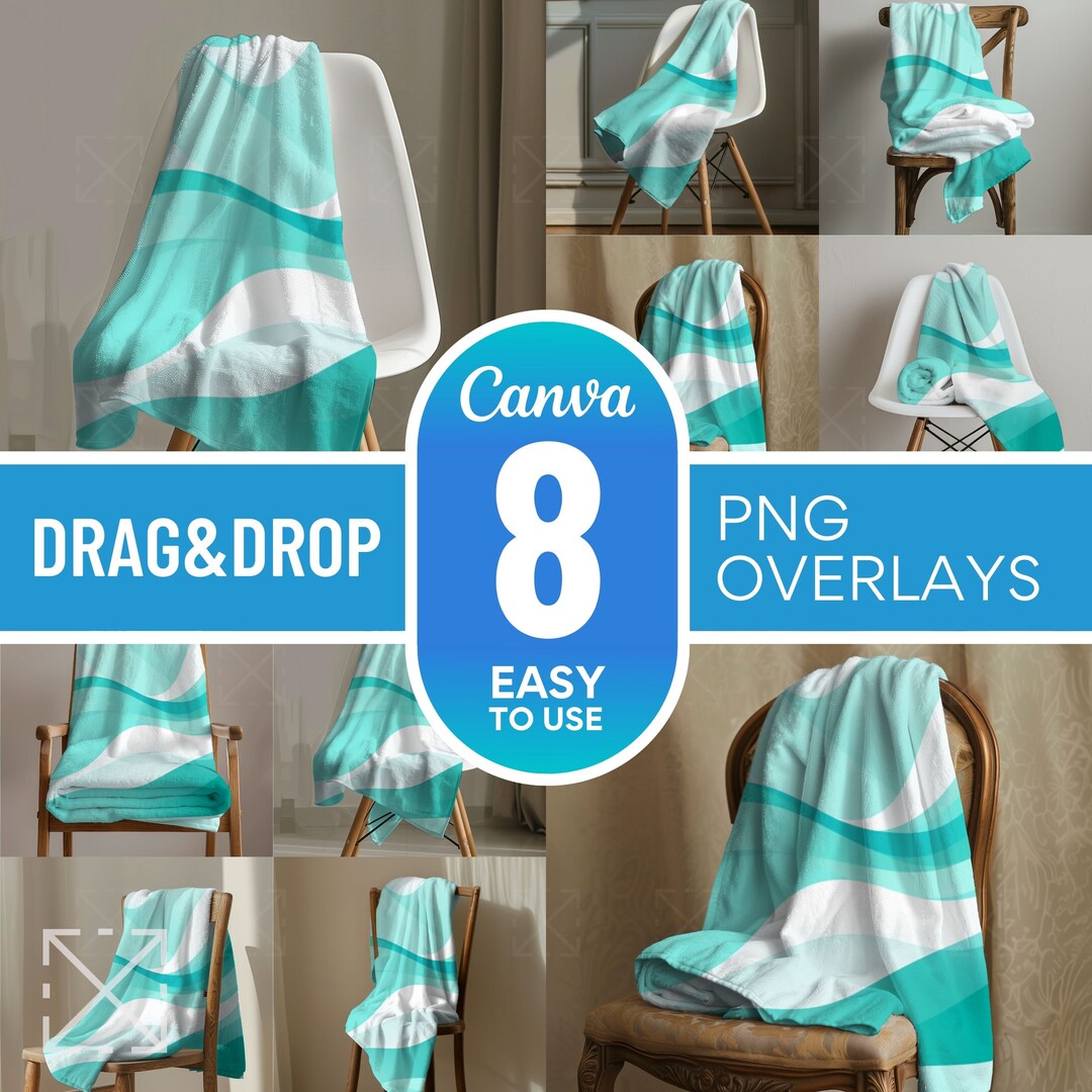 8 Chair Towel Mockups, Towel Mockups, Blank Towel, Towel Drag and Drop ...