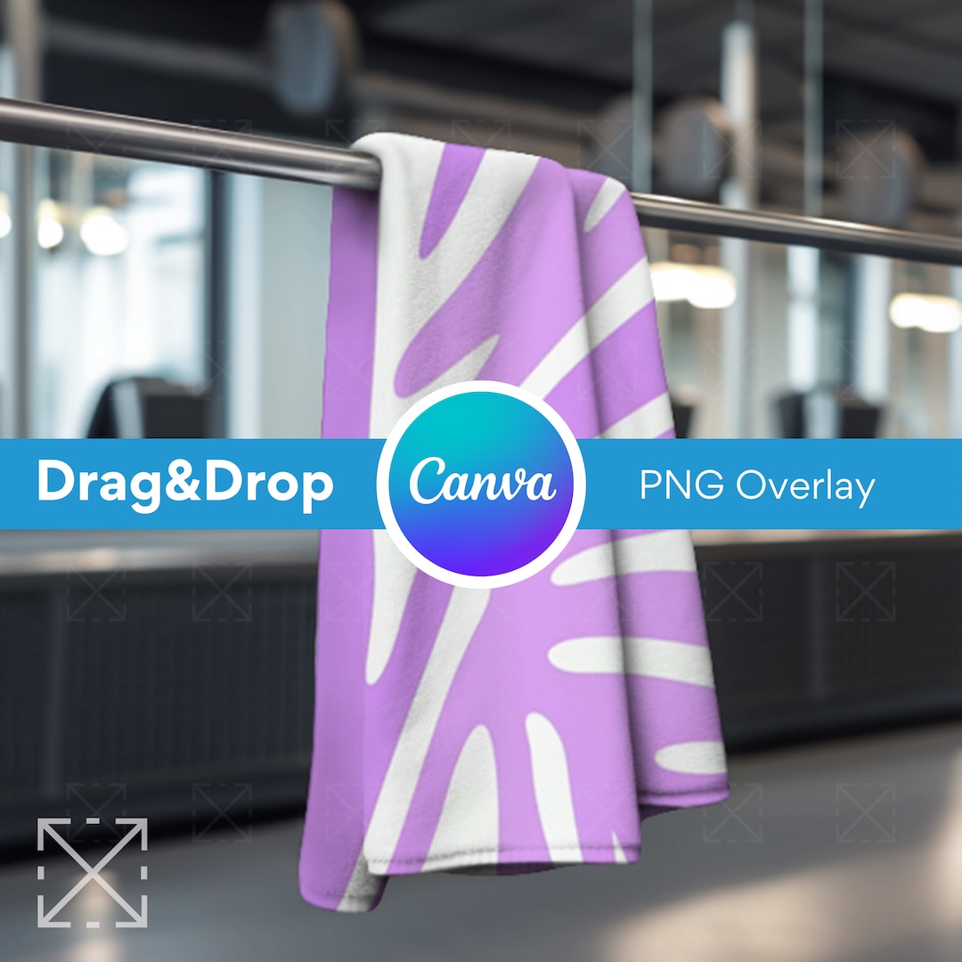 Towel in the Gym Mockup, Towel Mockup, Towel Mockups, Drag and Drop ...