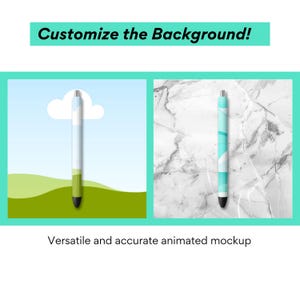 Spinning Pen Mockup Change Background, Rotating Pen Mockup, Pen Canva ...