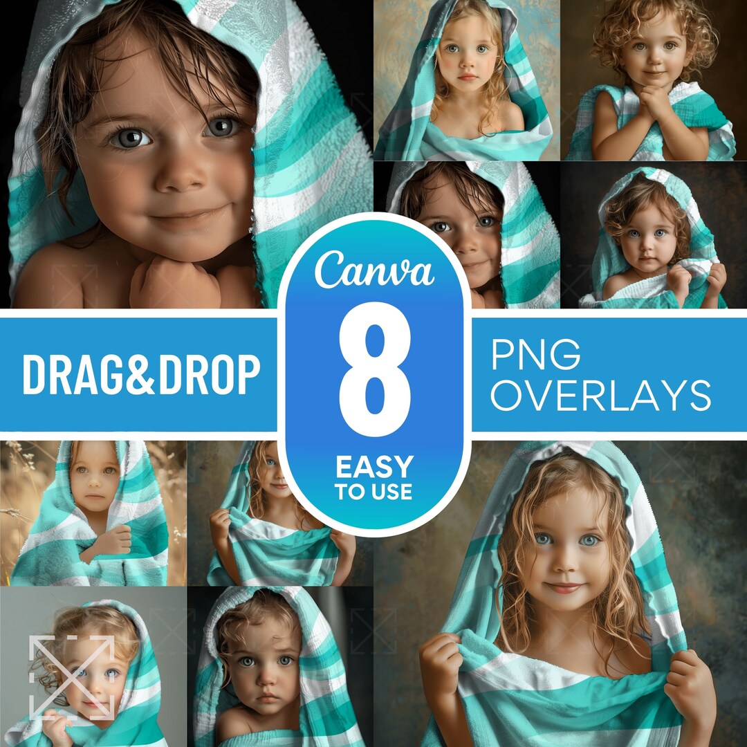 8 Girl Towel Mockups, Towel Mockups, Blank Towel, Towel Drag and Drop ...