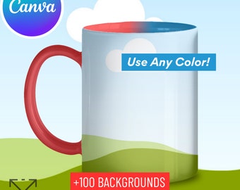 Mug Mockup Canva Template, 20 Different Mockup Designs, Mug Mockups ...