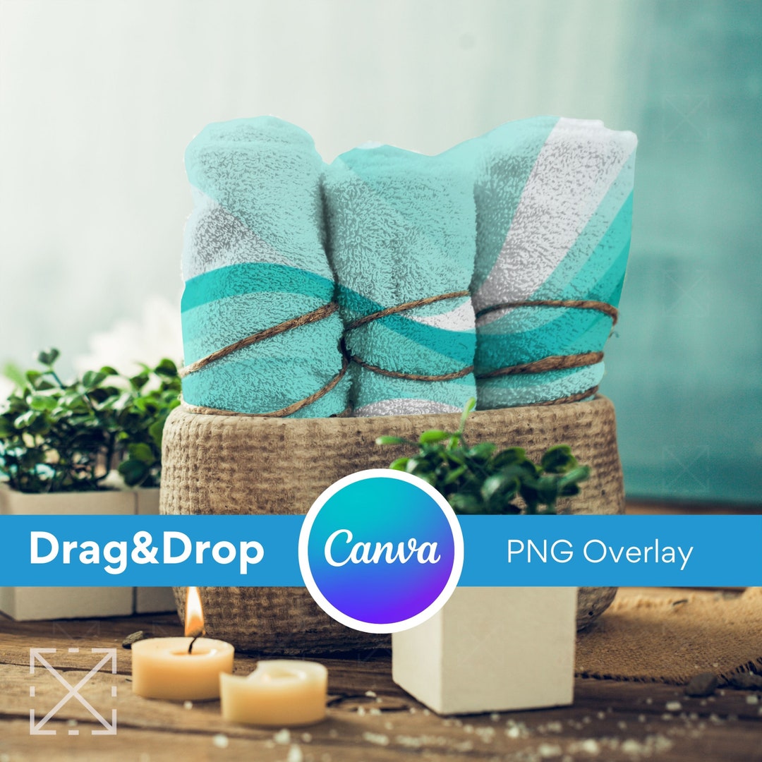 Folded Towel Mockup, Towel Mockups, Blank Towel, Towel Drag and Drop ...