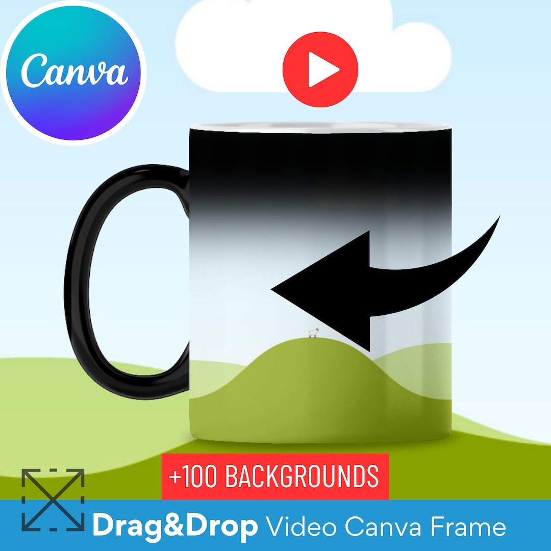 Spinning 11oz Magic Mug Mockup Change Background, Spinning Mug Mockup ...