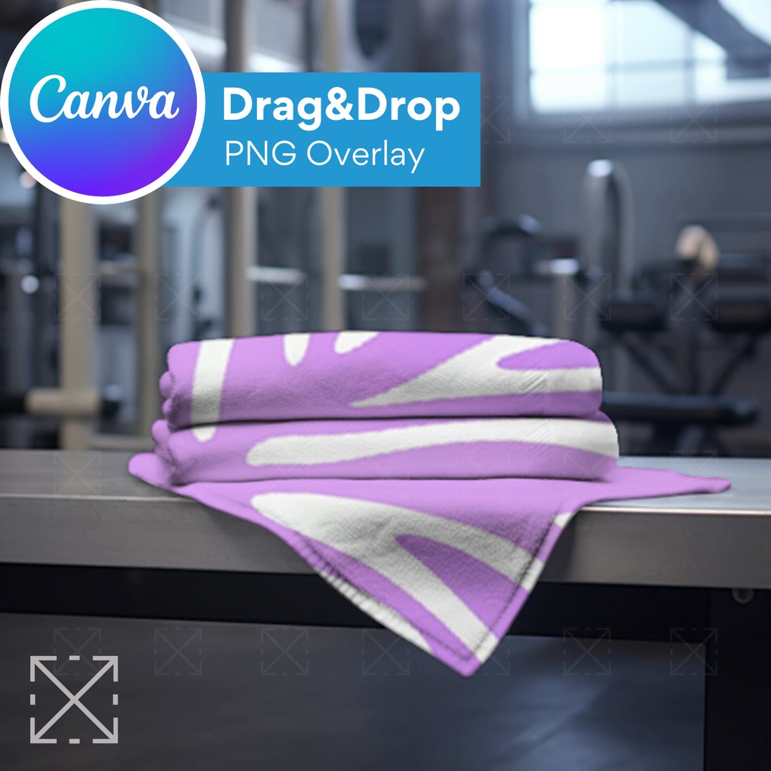 Towel in the Gym Mockup, Towel Mockup, Towel Mockups, Drag and Drop ...