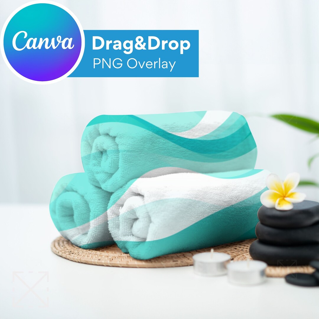 Folded Towel Mockup, Towel Mockups, Blank Towel, Towel Drag and Drop ...